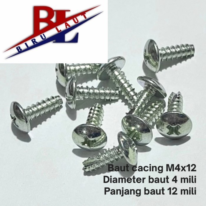 Complete [PACKAGE CONTENTS 100 PCS] Honda M4x12 Worm Screw Bolts Honda ...