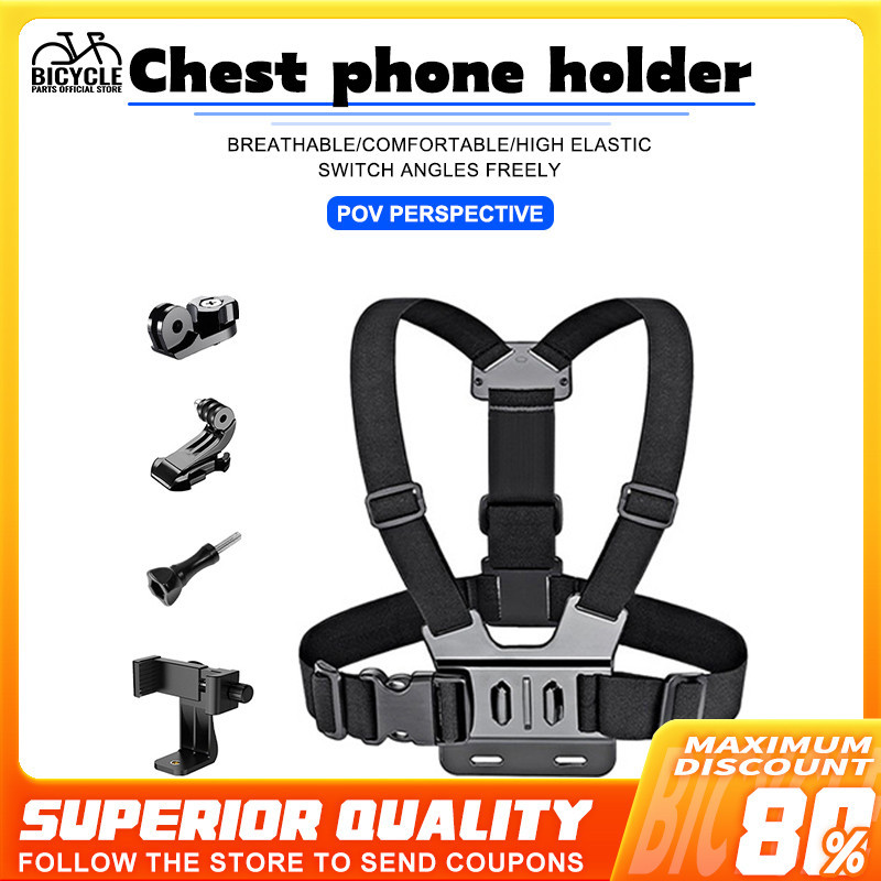 Mobile Phone Chest Strap Mount GoPro Chest Harness Holder for VLOG/POV ...