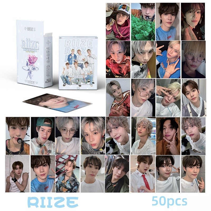 50-55pcs/box RIIZE Lomo Cards Hologram Laser Photocards SHOTARO EUNSEOK ...