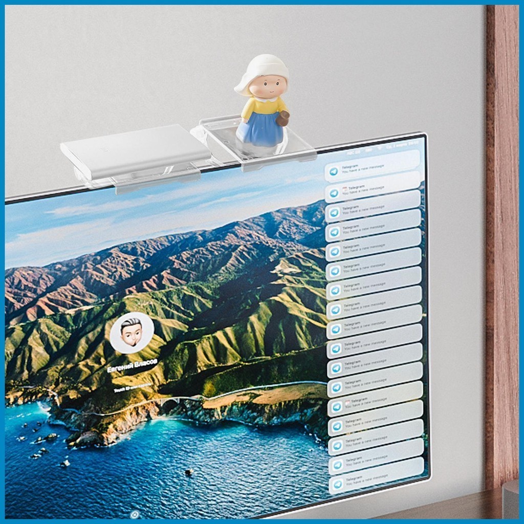 TV Screen Top Storage Shelf Adjustable Monitor Top Mounting Bracket ...