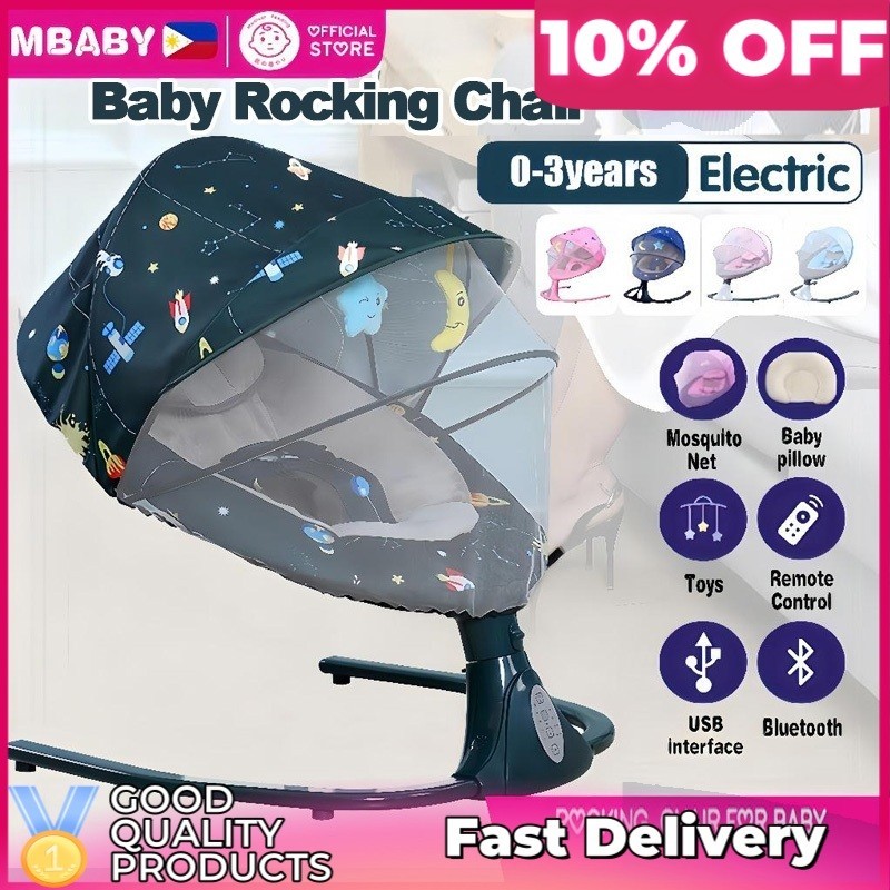 Adjustable Electric Rocking Chair for Baby Rocker Swing with Mosquito ...