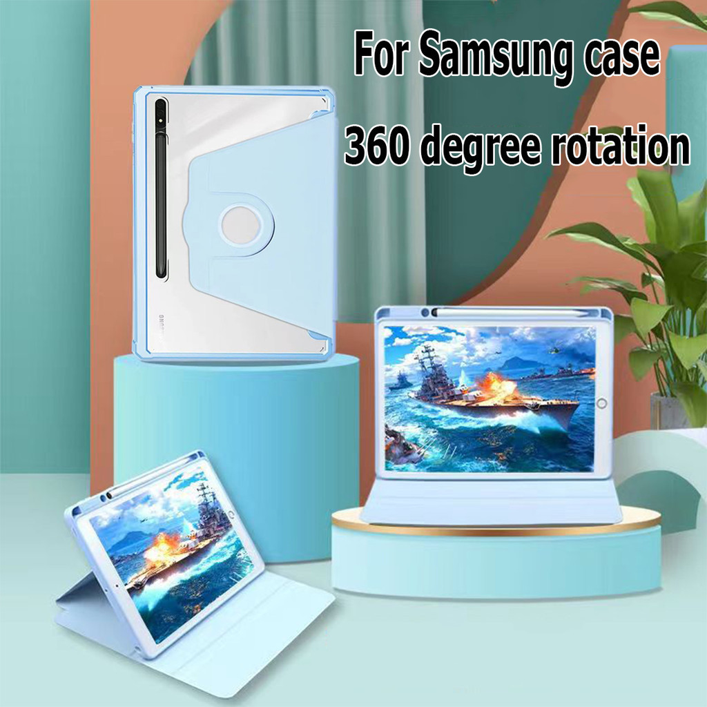 360 degree rotation Tablet Case with Pencil Holder for Samsung Galaxy ...