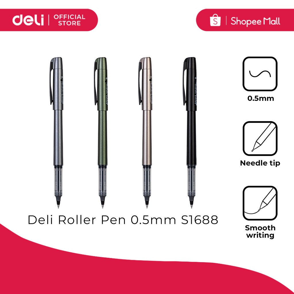 Deli S1688 Roller Pen 0.5mm [79S1688] | Shopee Philippines