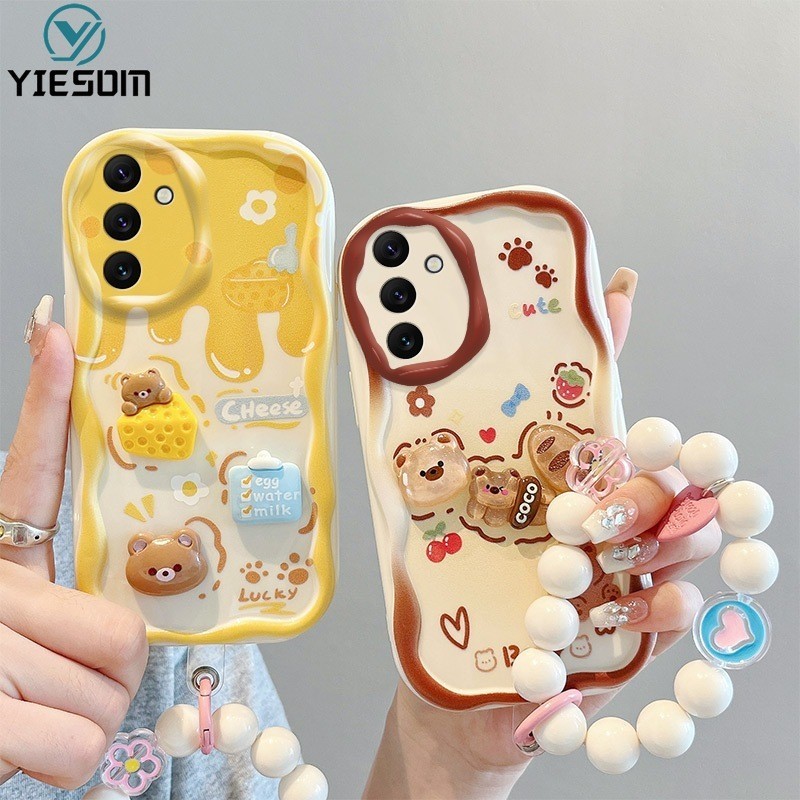 Cream Wave Soft Silicone Phone Case for Samsung Galaxy A15 A35 A55 5G A14 A05 A05S A04 A04E Cute ...