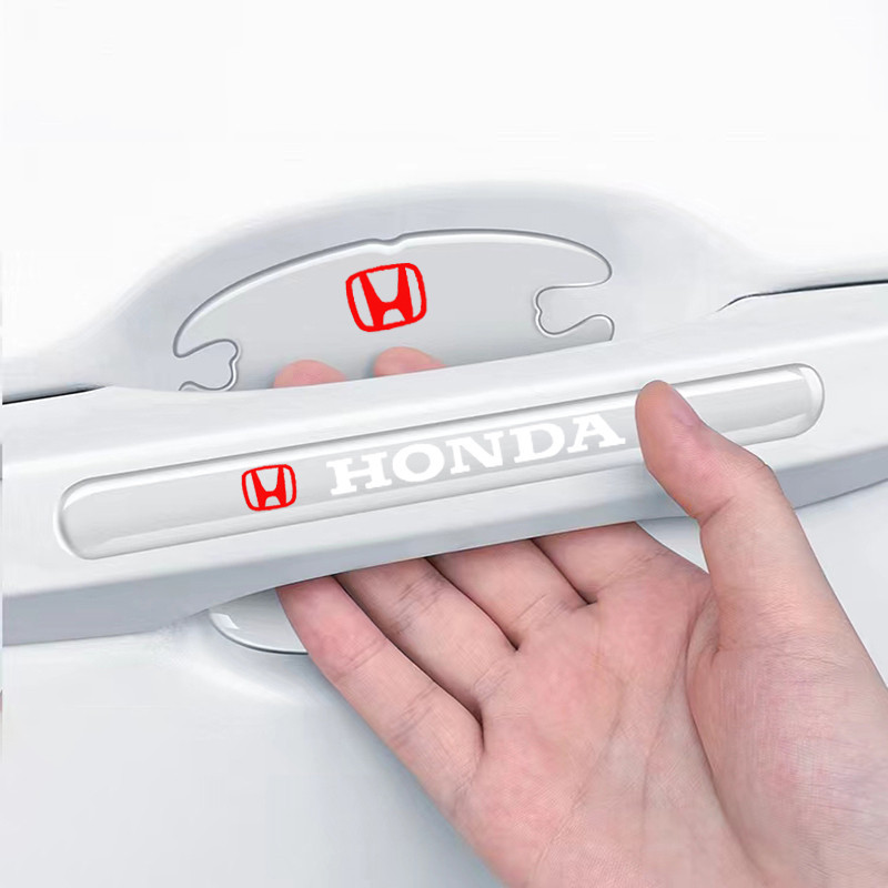 4-piece door handle sticker protection door bowl sticker for Honda ...