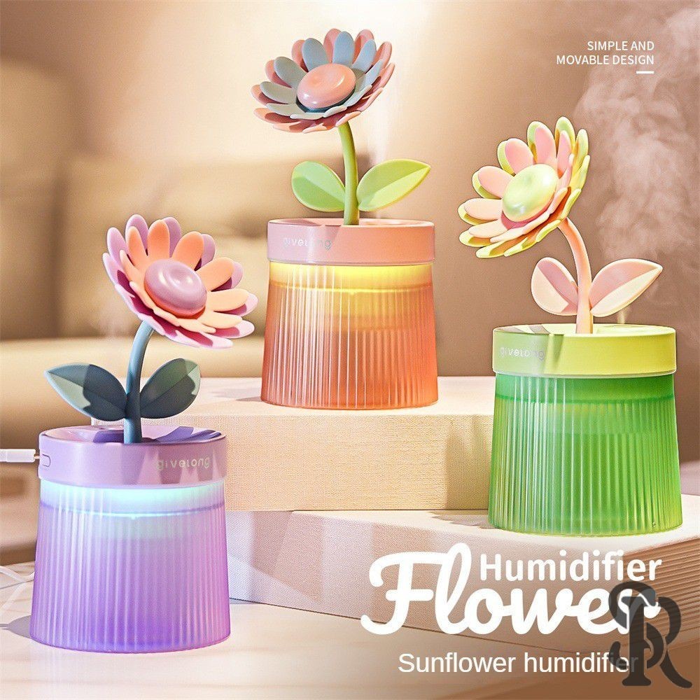 Air Humidifier Desktop Sunflower Humidifier Bedroom Gardenia Flower ...