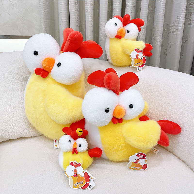 Chicken plush doll big eyed chick doll rooster pendant Big-eyed chicken ...