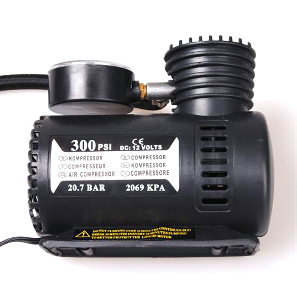 mini 12V Auto air compressor 300 PSI Heavy Duty Portable Car Truck Tyre Pump Electric Car ...