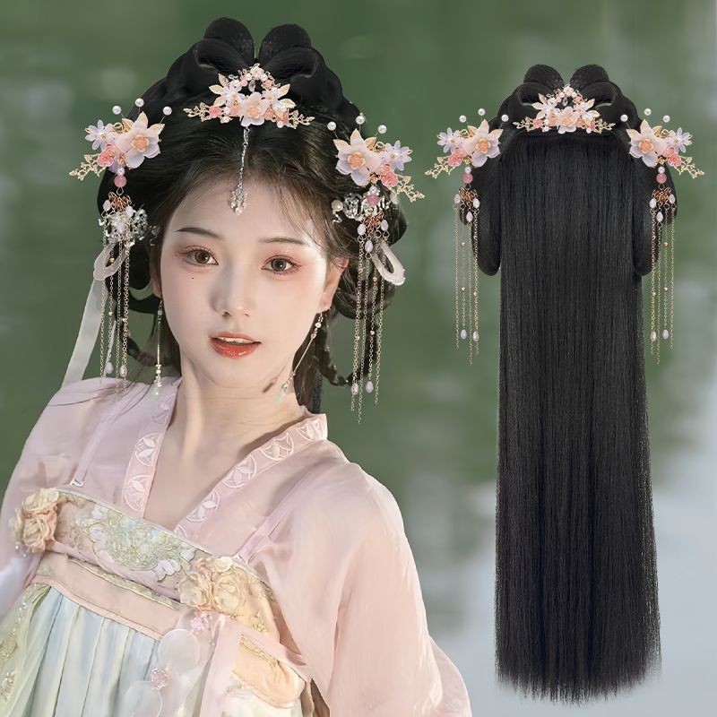 Chinese ancient cultural attire, wig, Hanfu, wig headwear, ancient ...