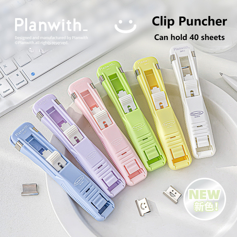 Planwith Clip Pusher Paper Binding Clip Colorful Storage Clip Push Clip ...