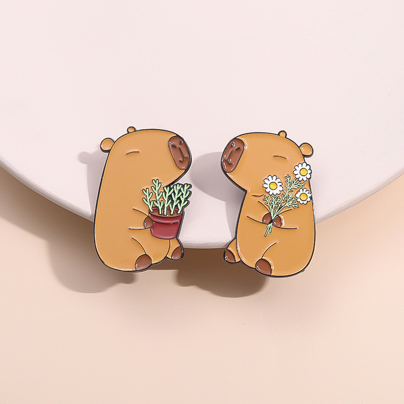 Cute Animal Capybara Capybara Brooch | Shopee Philippines