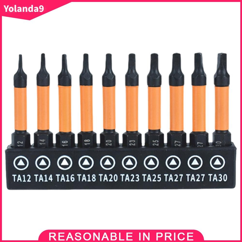 Yolanda9 10 PCS Triangle Screwdriver Bits S2 Alloy Steel Screwdriver ...