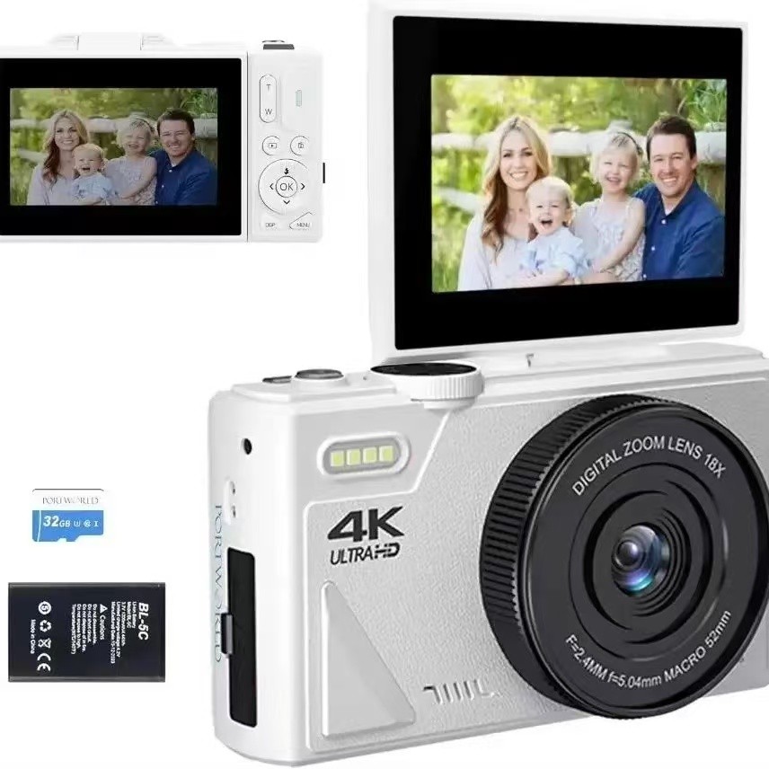 VETEK 8 Camera 64MP Digital Camera 4K Vlogging Camera 3.0Flip Screen ...