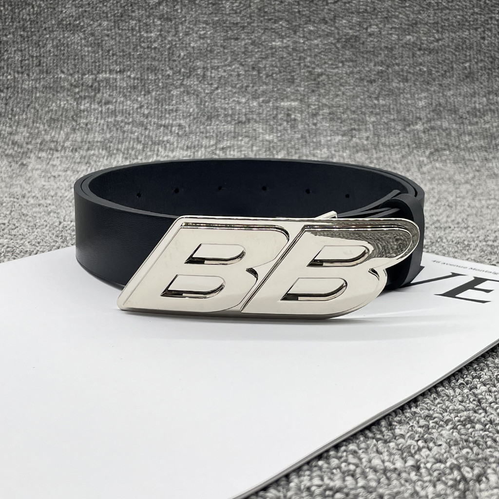 Belt Double B Wide Casual Light Luxury Letter Men Women Buckle ...