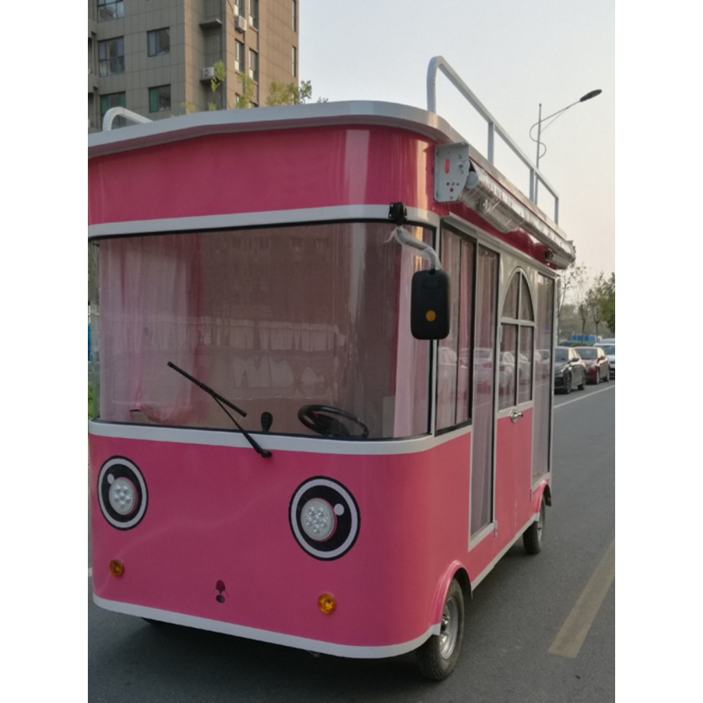 Electric Four-Wheel Clothing Cart Night Market Mobile Stall Cart Beauty ...