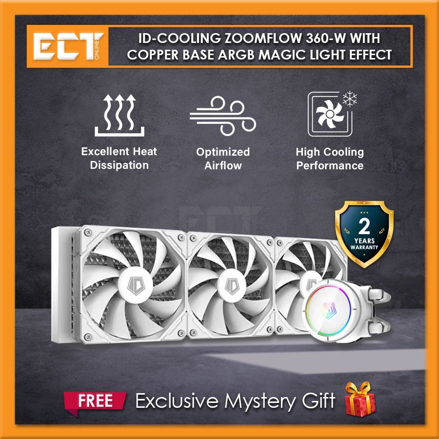 ID-Cooling Zoomflow 360-W With Copper Base ARGB Magic Light Effect Pure ...