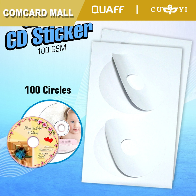 (100 GSM 130x250mm Circles) QUAFF Double CD Sticker | CPM | Shopee ...