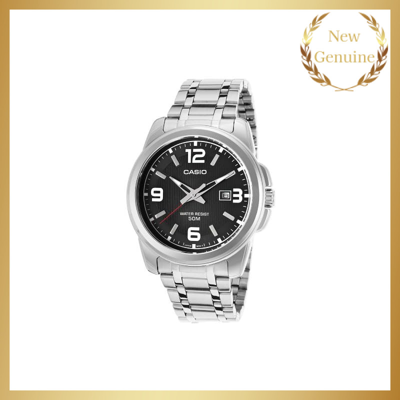 Casio Men's Watch MTP-1314D-1AVDF Enticer Silver-Tone Black Dial | Shopee Philippines