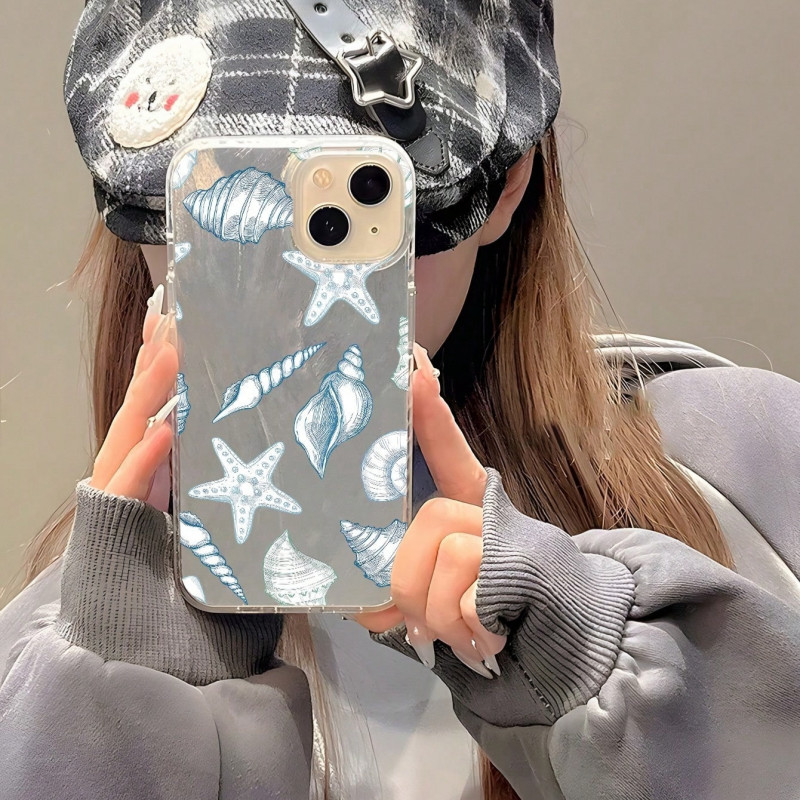 Summer 1pc Glitter Ocean Element Textured Shell Compatible For Infinix ...