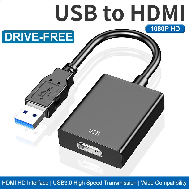 USB 3.0 to HDMI Converter Notebook External Video Card to HD Monitor PC ...
