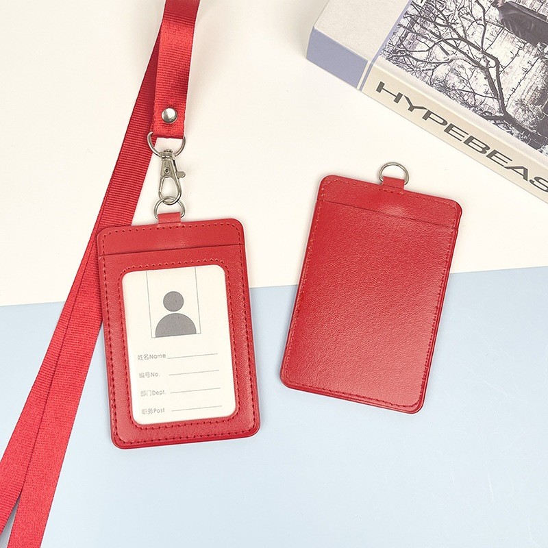 Bloom Energy #ID4 Leather Card Case Protector with Lanyard/Lace ID Leather Card Holder | Shopee ...