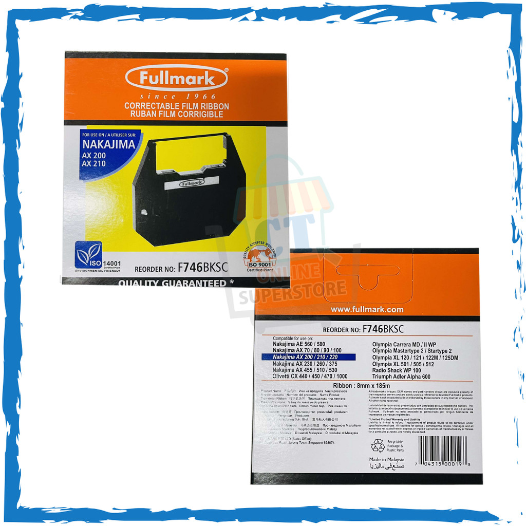 Fullmark Correctable Film Ribbon Black ( F746BKSC ) | Shopee Philippines