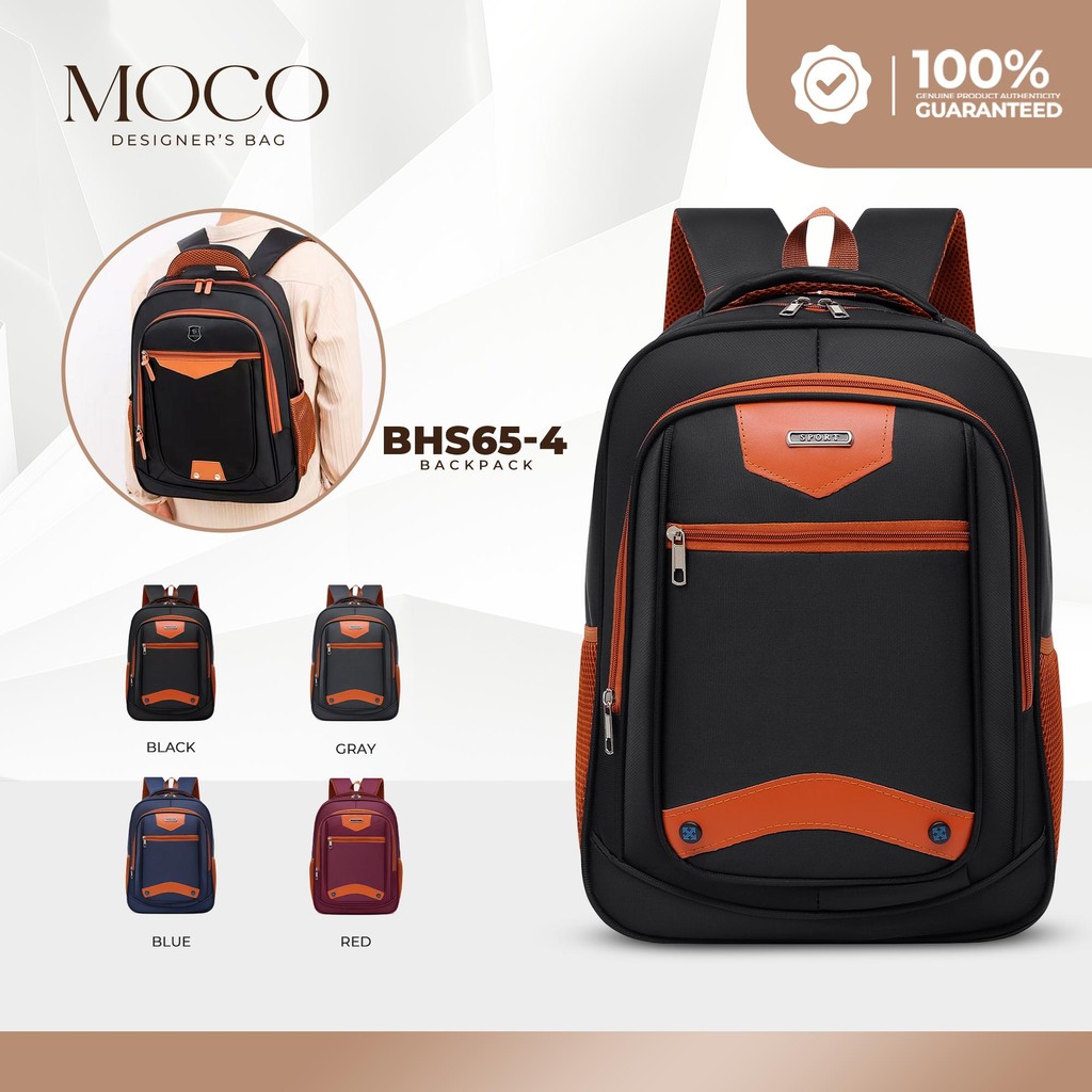 Moco Bags Fashion Men's Large Capacity Canvas Backpack Unisex Travel Backpack S65-4 | Shopee ...