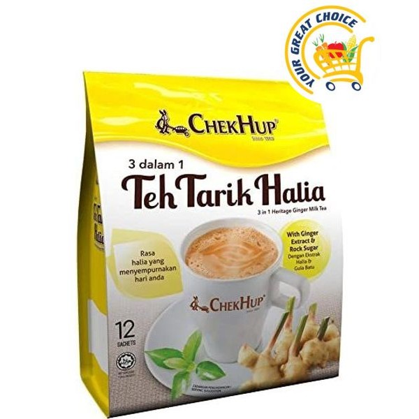Chek Hup 3 in 1 Teh Tarik Heritage Ginger Milk Tea 40gx12’s | Shopee ...