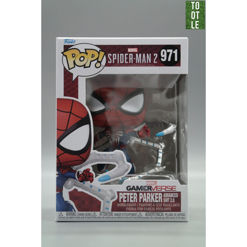 PETER PARKER Advanced Suit 971 GamerVerse Spider Man 2 Funko Pop Tootle ...