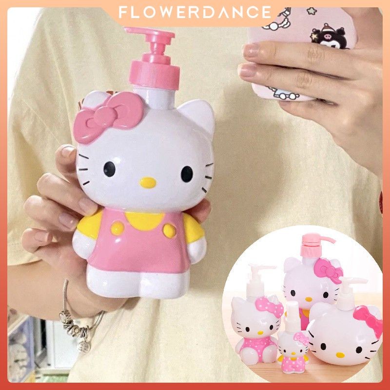500ml Sanrio Hello Kitty Squeeze Bottle Shower Gel Hand Sanitizer Dish ...