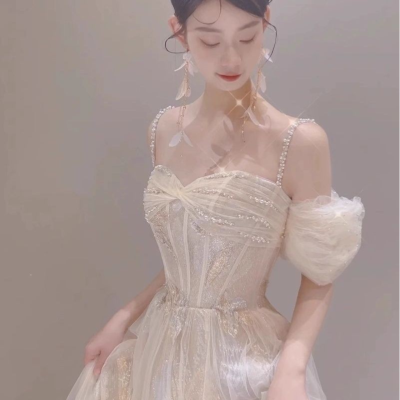 Romantic Fairy Toast Dress Bride Engagement High-End Affordable Luxury ...