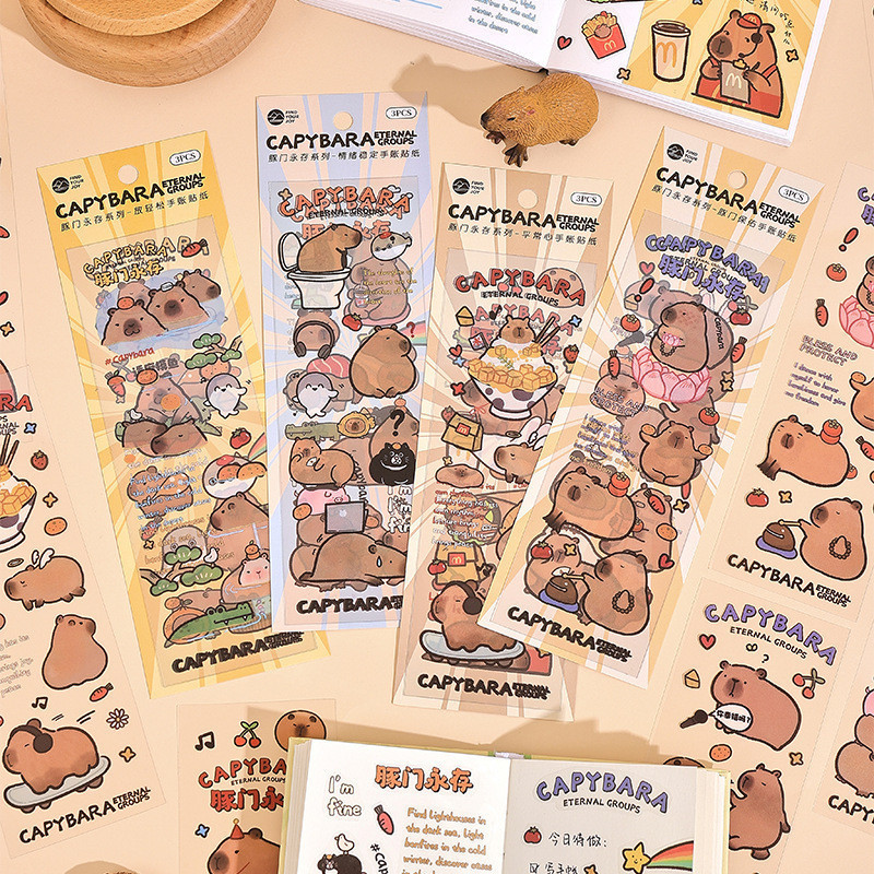3 Sheets/pack Kawaii Cute Sticker Stationery Sticker Set For Gift ...