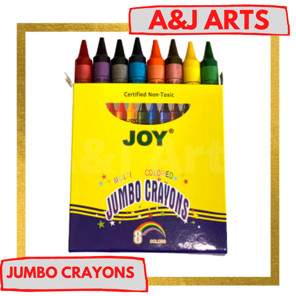 Joy Jumbo Crayons 8 Colors Big Crayons For Kids | Shopee Philippines