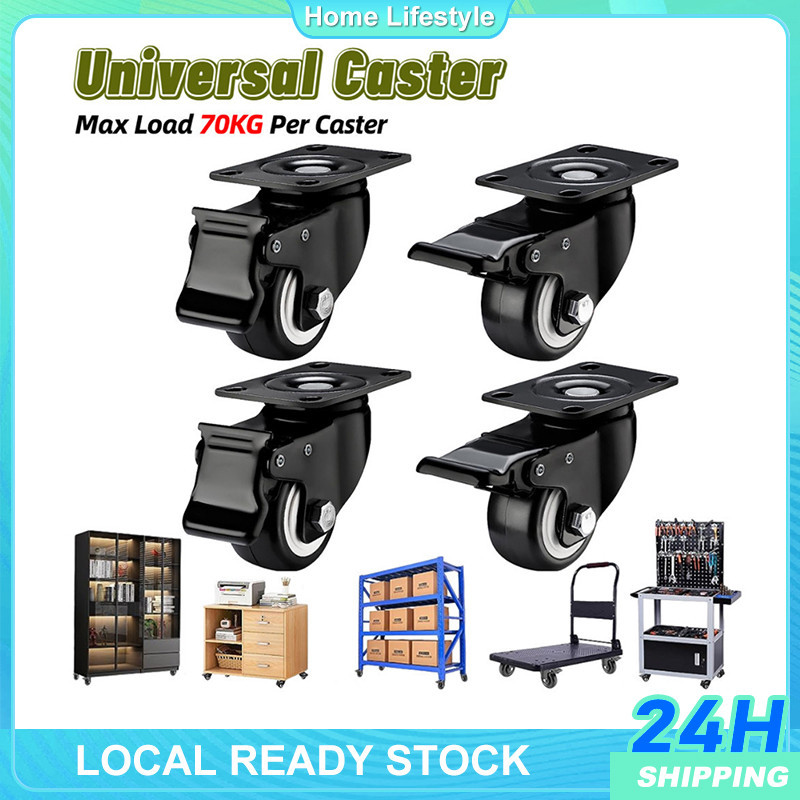 2 inch Caster Universal Wheel 360 Degree Swivel Threaded Wheel Office ...