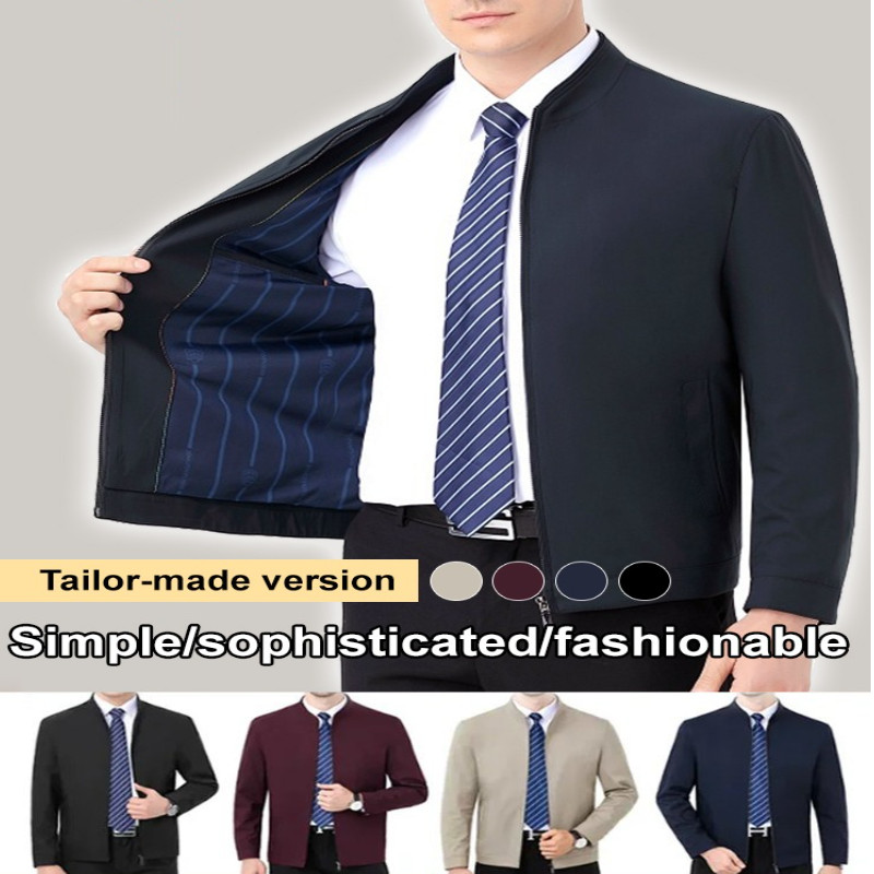 【Business/Light】Men's Executive Jacket with Lapel Lapel/Light Jacket ...