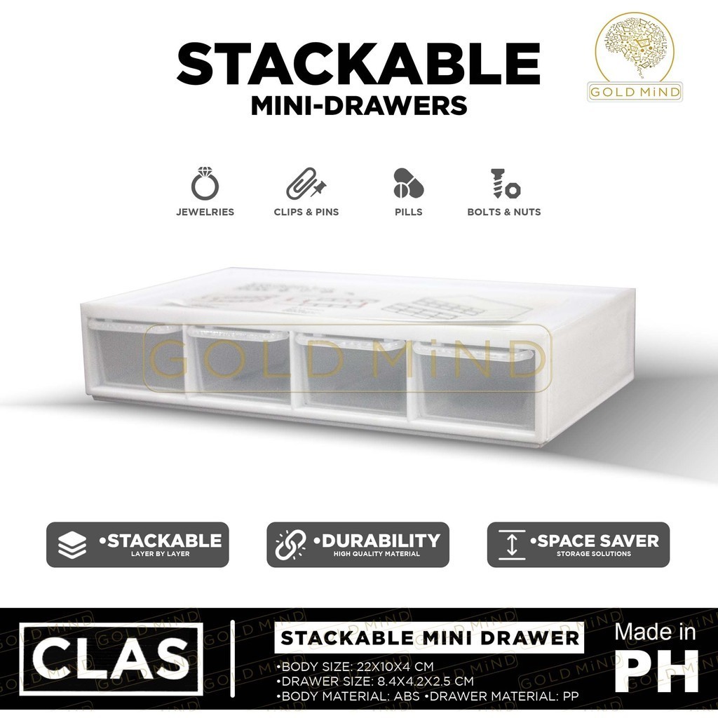 Mini-Drawers CLAS Stackable (Jewelries / Paper Clips / Pins / Pills ...