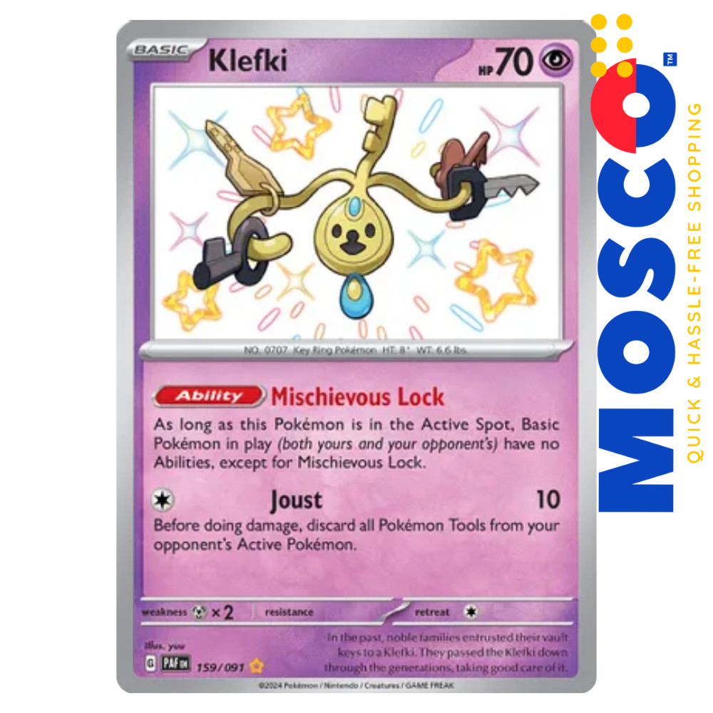 Klefki - 159/091 - Shiny Rare Paldean Fates | Pokemon TCG | Shopee ...