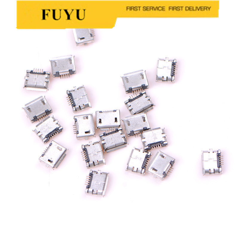GG+FUYU 20pcs Micro USB Type B Female Socket 5-Pin Connector SMD ...