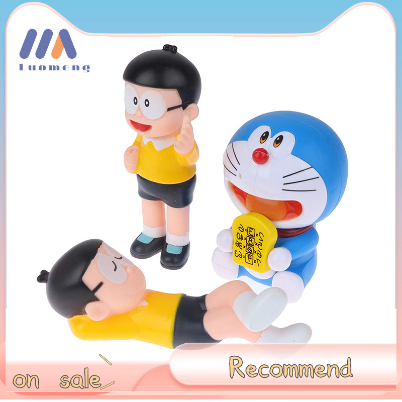 LuoMeng Anime Doraemon Family Figures Model Toys Garden Landscape ...