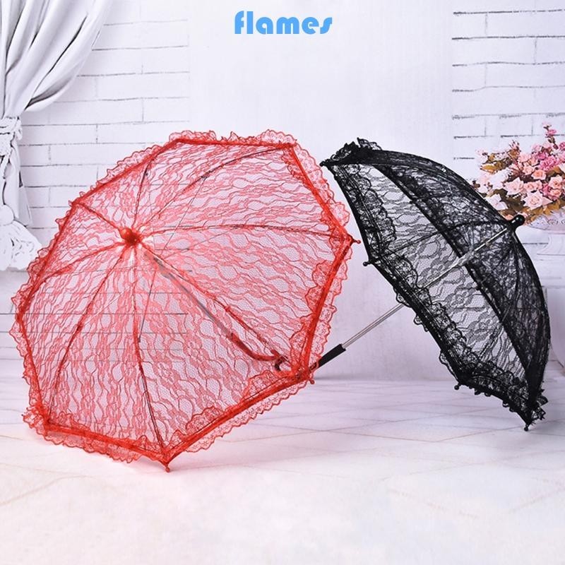 FL Lace Parasol Umbrella for Bride 18-Inch Vintage Wedding Bridal ...