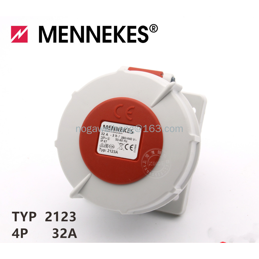 MENNEKES Refrigerated container socket 4 core 32A TYP2123A 3H marine ...