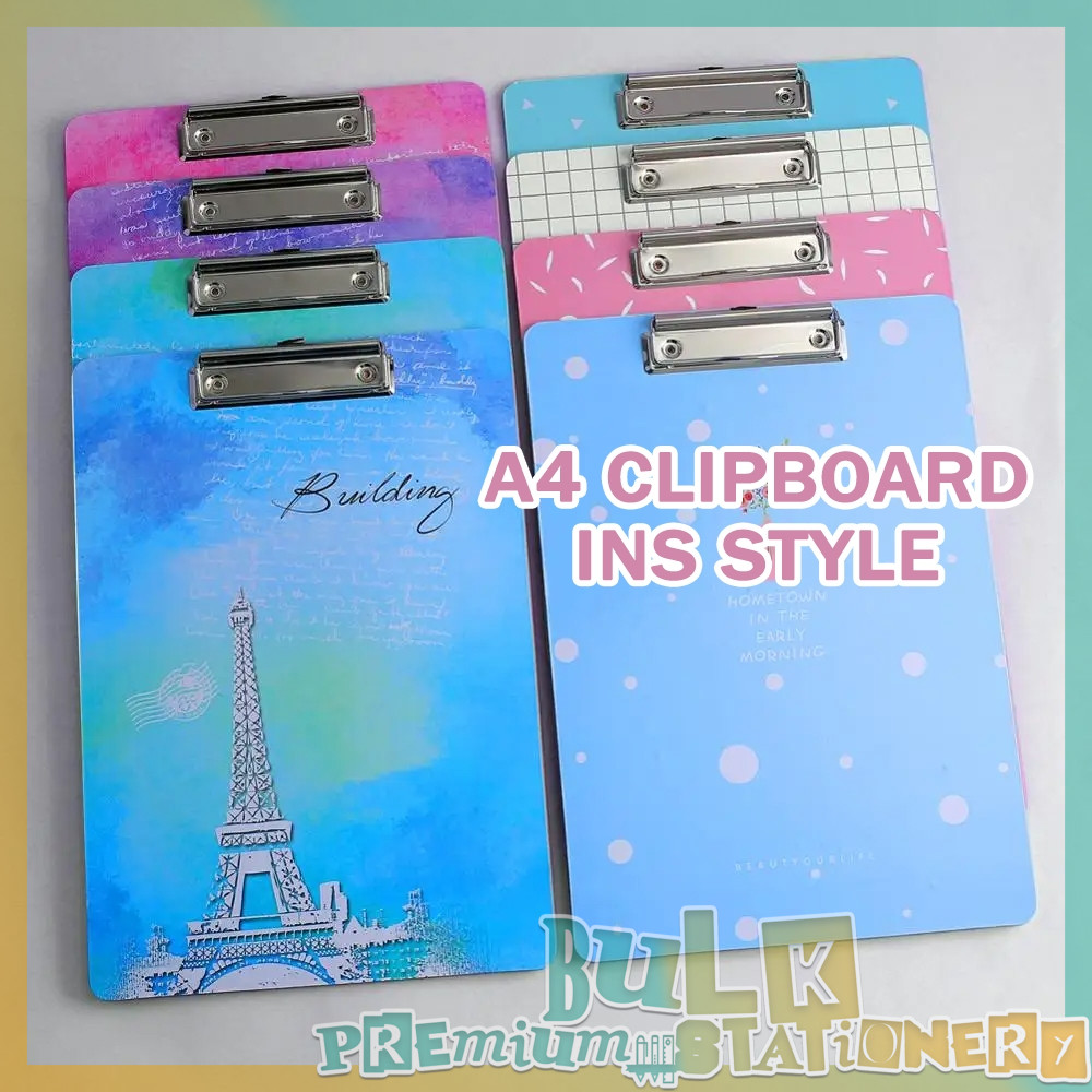 BK A4 Clipboard Ins Style Wooden File Folder Fashion Paper Storage Writing Pad Cute Office ...