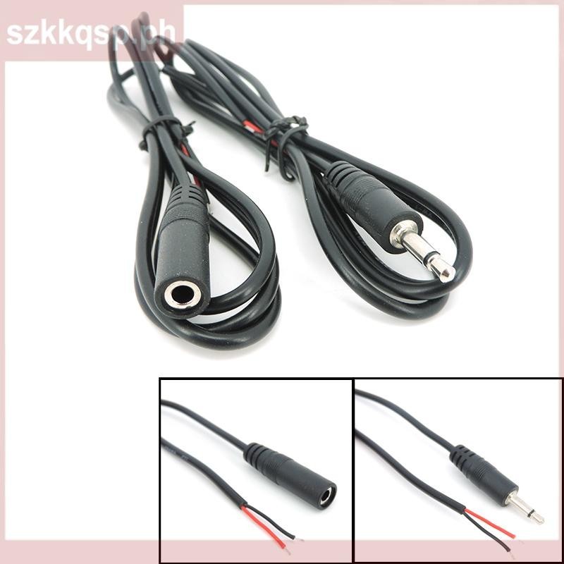 1/5pcs 1M 3.5MM Audio 2pin 2 Core Male Female jack Extension Cable Aux ...