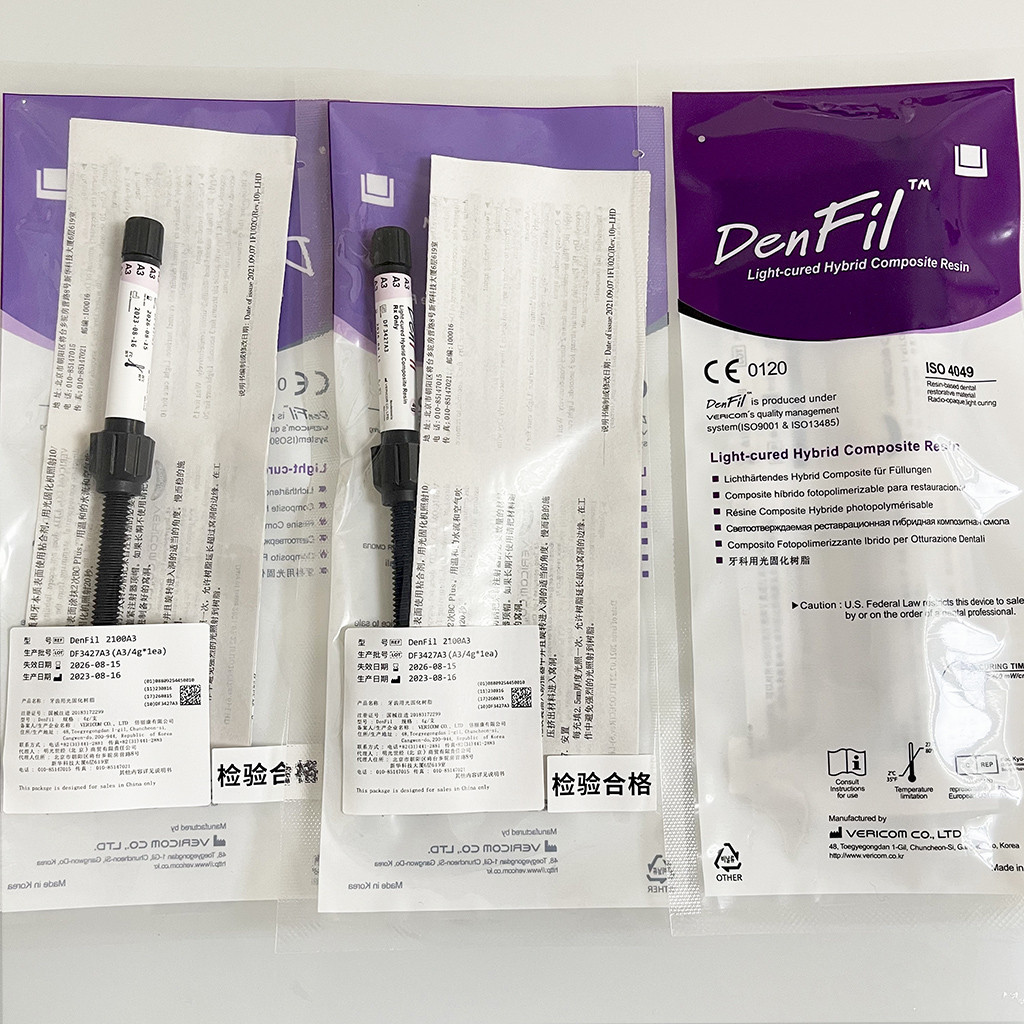 Denfil Dental Flow able Composite Light-cured Pack ableHybrid Composite ...