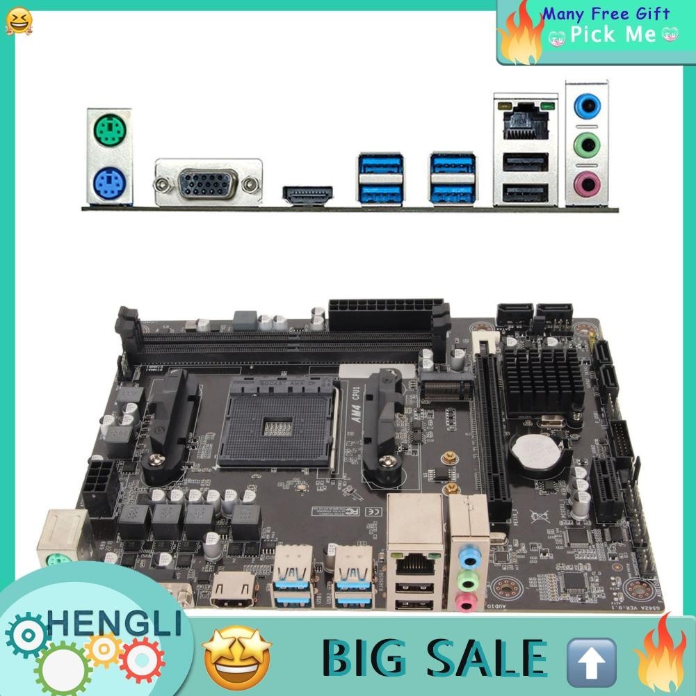 Hengli AMD A520 M ATX Mainboard Desktop Motherboard DDR4 Memory Dual ...