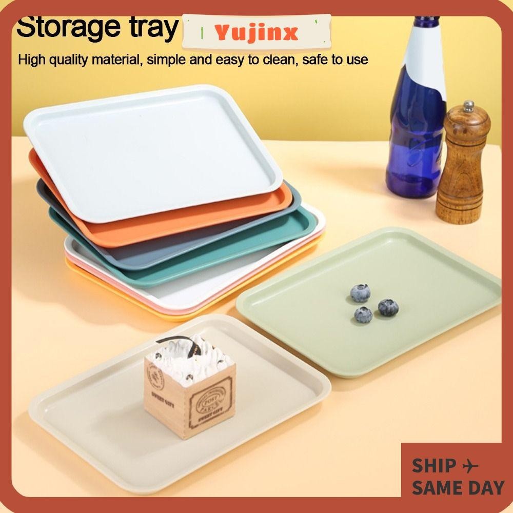 YUJINX Tray, Plastic Rectangular Pallet, Nordic Multiple Colors Food ...