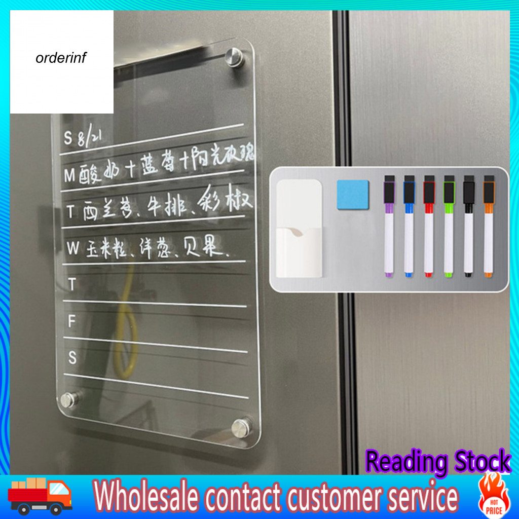OR_ Magnetic Reminder Board Magnetic Refrigerator Calendar Transparent ...