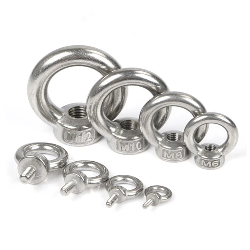 1-5PCS Lifting eye nuts/screw Ring eyebolt Ring hooking nut screws M3 M4 M5 M6 M8 M10 M12 M14 ...