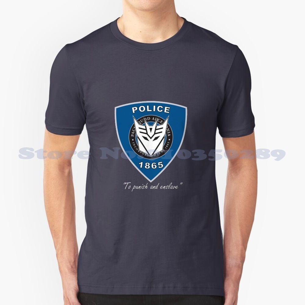 Decepticon Barricade Police Decal To Punish Enslave Vintage Tshirt T ...
