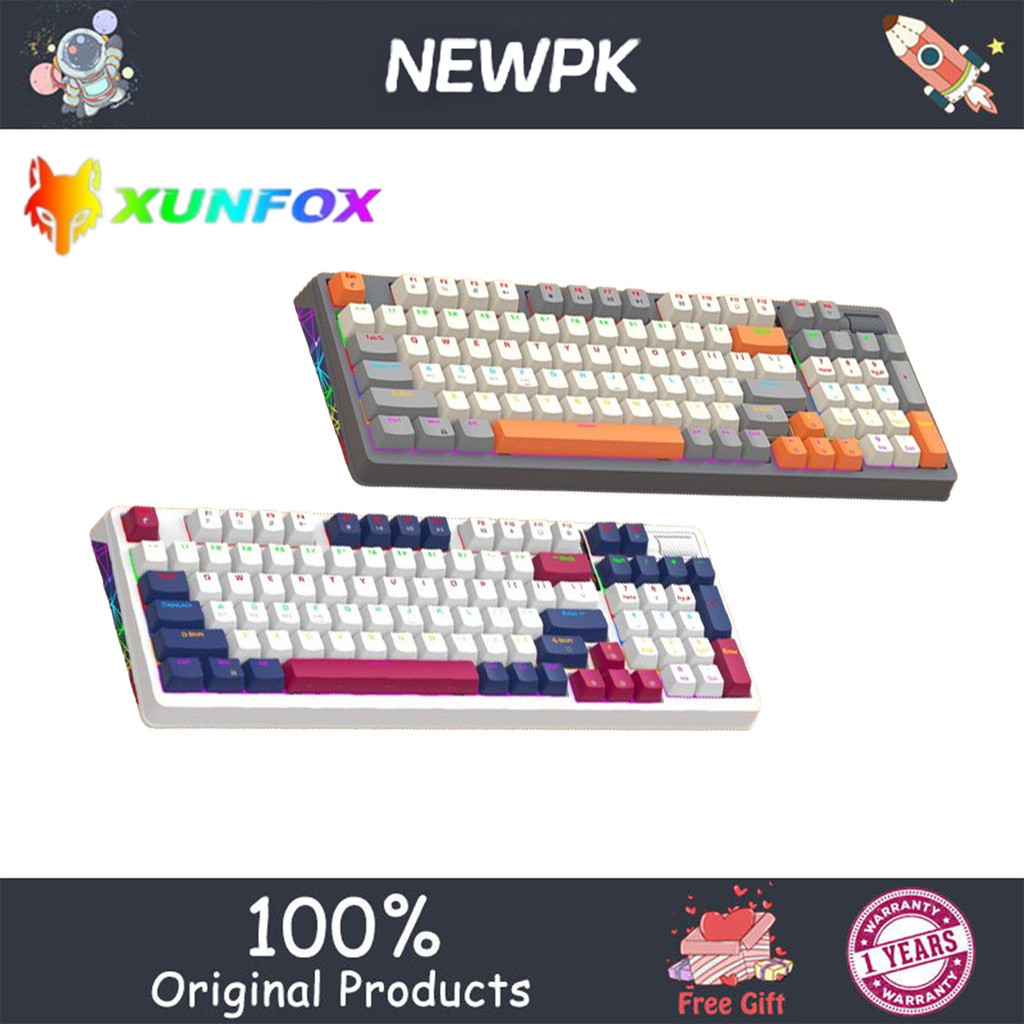 XUNFOX K95 Bluetooth device wireless mechanical keyboard for Android ...